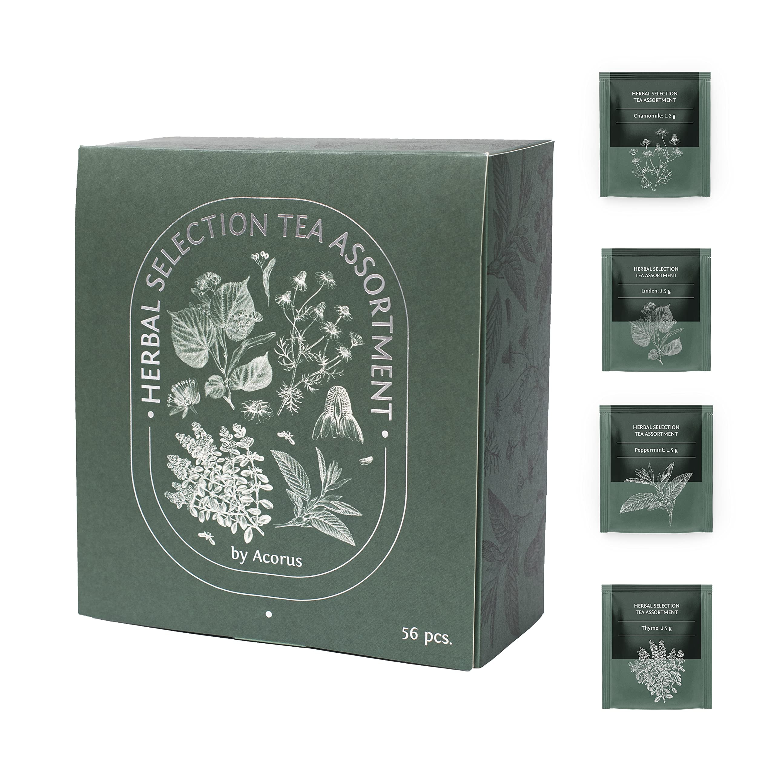 ACORUS Herbal Selection Tea OKA4 Set, Natural Herbal Tea Variety Pack ...
