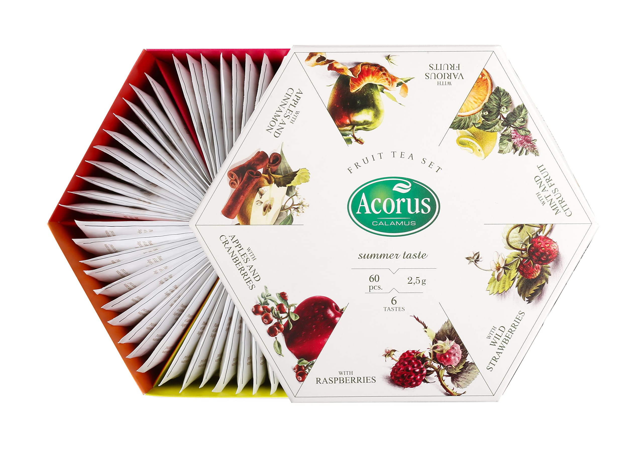 ACORUS Summer Taste Tea VTF5 Set - Natural Assorted Tea Hamper Box Gift ...