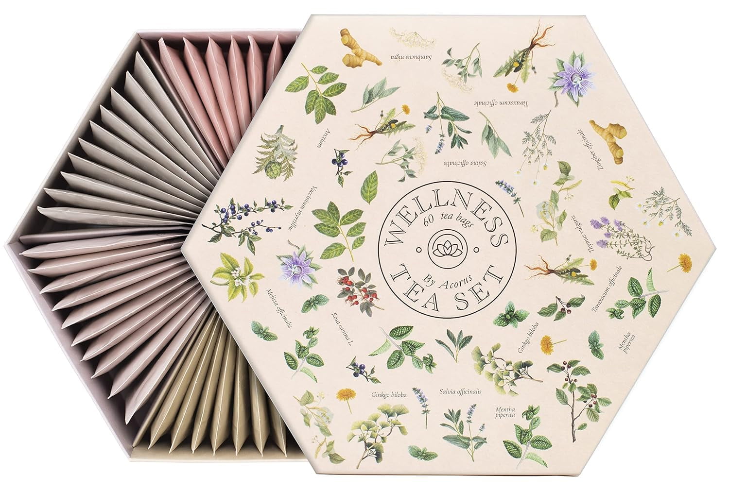 ACORUS Wellness Tea Set OKA4 - Natural Herbal Tea Variety Pack, Gift ...