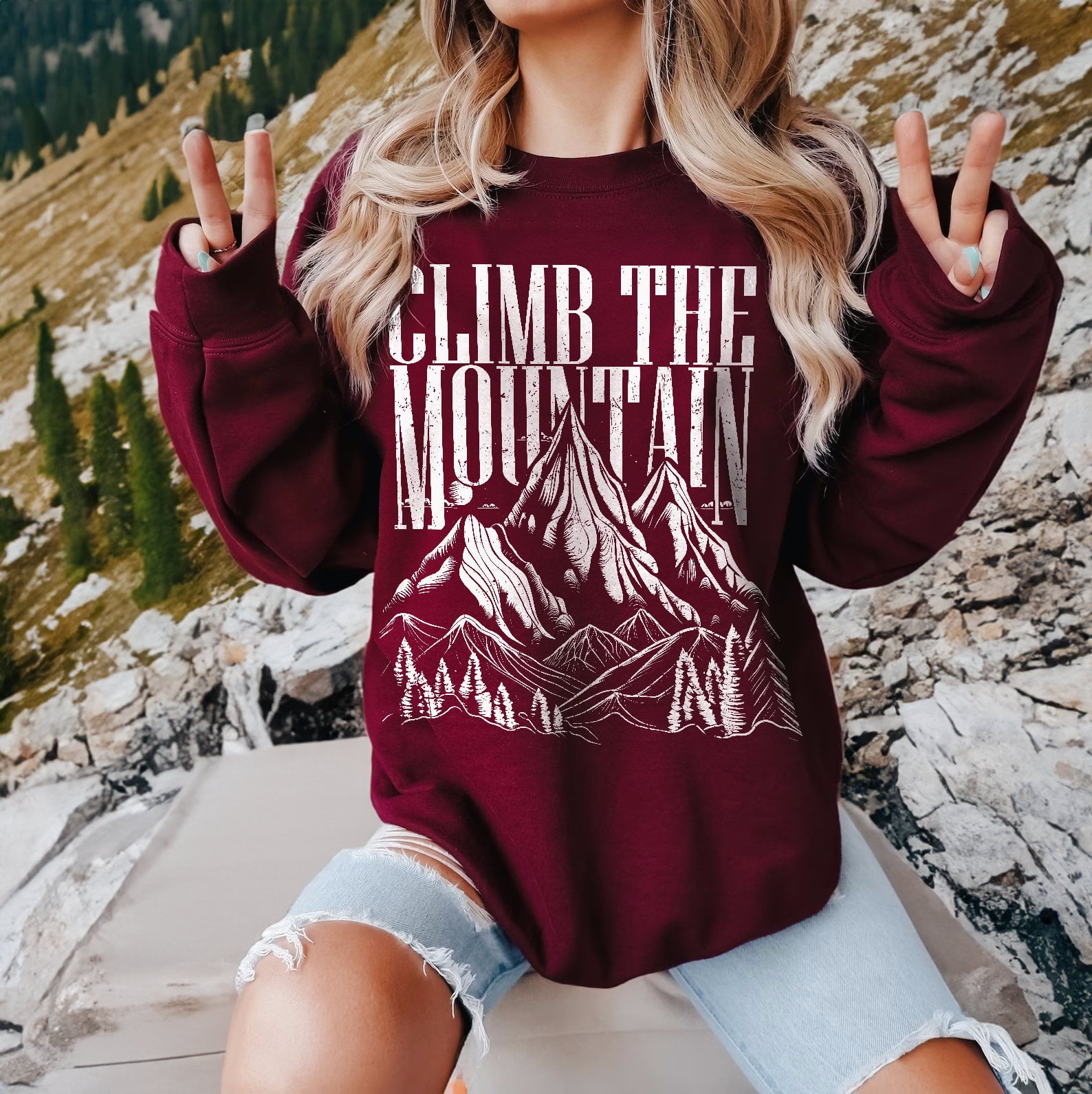 ACOSF ACOTAR Sweatshirt | Climb The Mountain Nesta Archeron Cassian ...