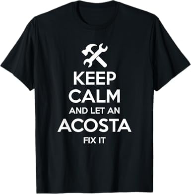 ACOSTA Funny Surname Birthday Family Tree Reunion Gift Idea T-Shirt ...