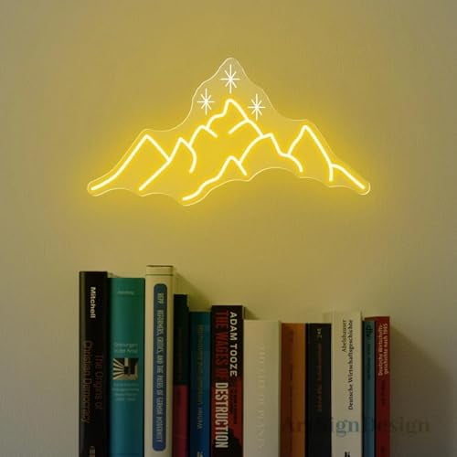 ACOTAR Neon Sign, Mountain with Stars LED Light, Book Lover Gift ...