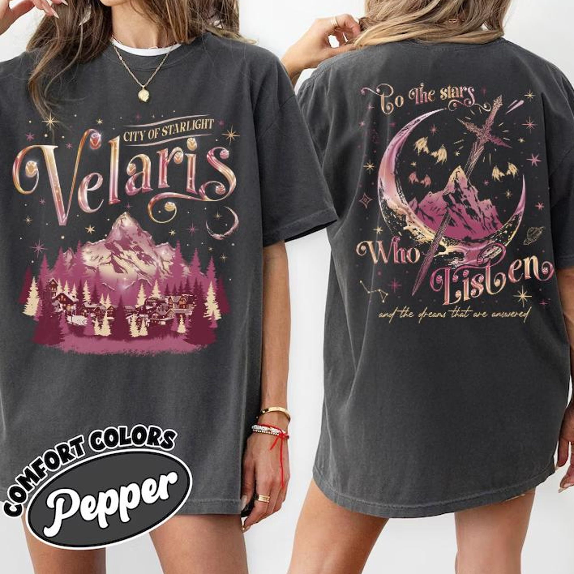 ACOTAR Twosided Velaris Shirt City Of Starlight SJM Tshirt The Night ...