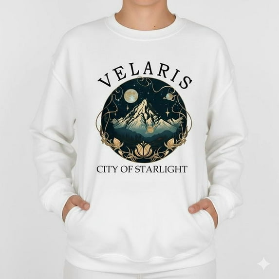 ACOTAR Velaris Sarah J Maas Sweatshirt Sleeve print, Feyre Archeron ...
