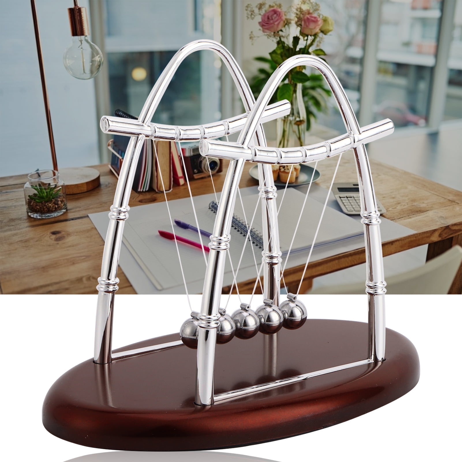 ACOUTO Newton's Cradle Steel Balls Physics Science Pendulum Ornaments ...