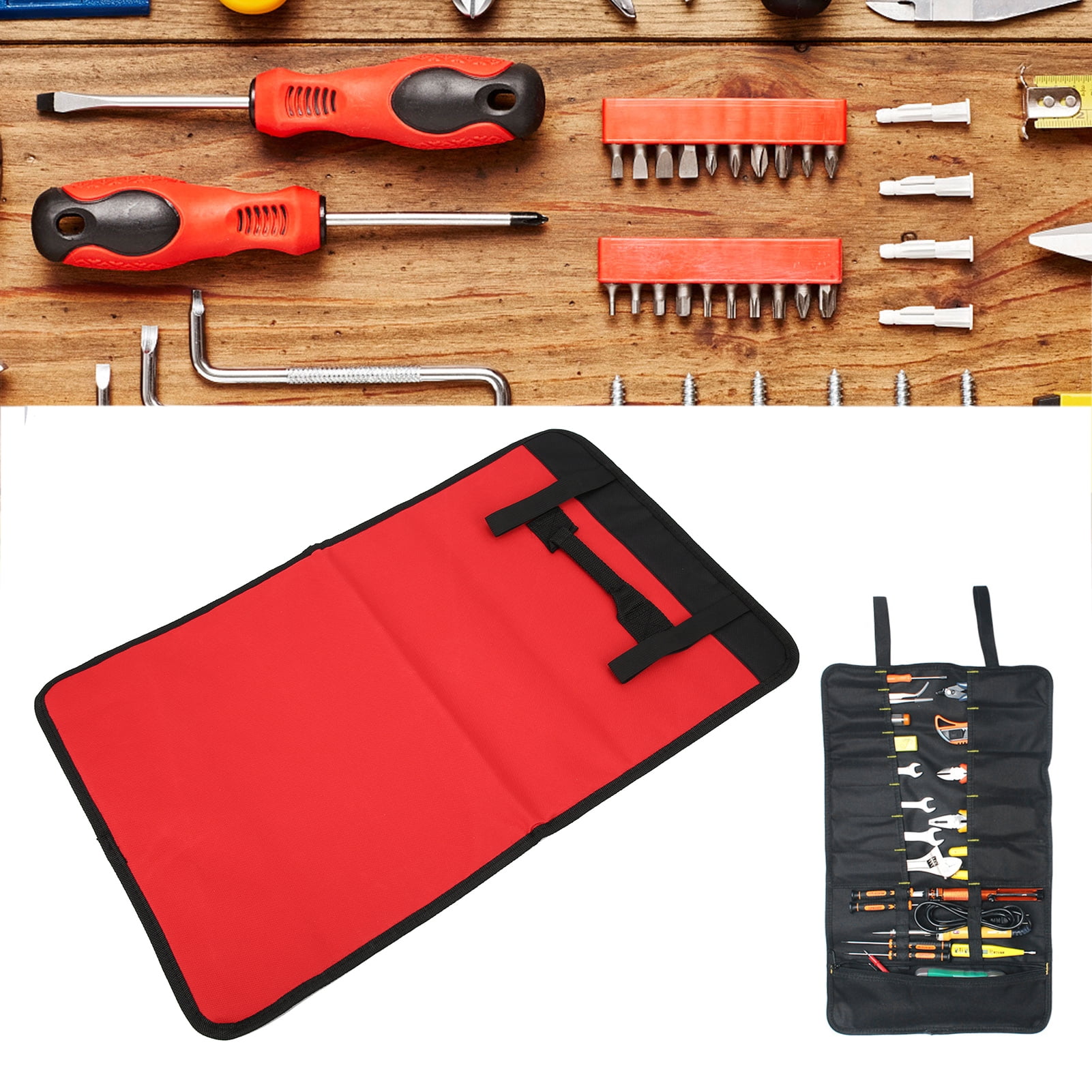 ACOUTO Roll Storage Portable Case, Foldable Tool Roll Bag, For ...