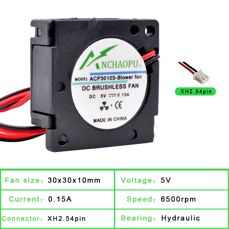 ACP3010S 3cm 30mm fan 30x30x10mm DC5V 12V 24V USB plug Mini side blower ...