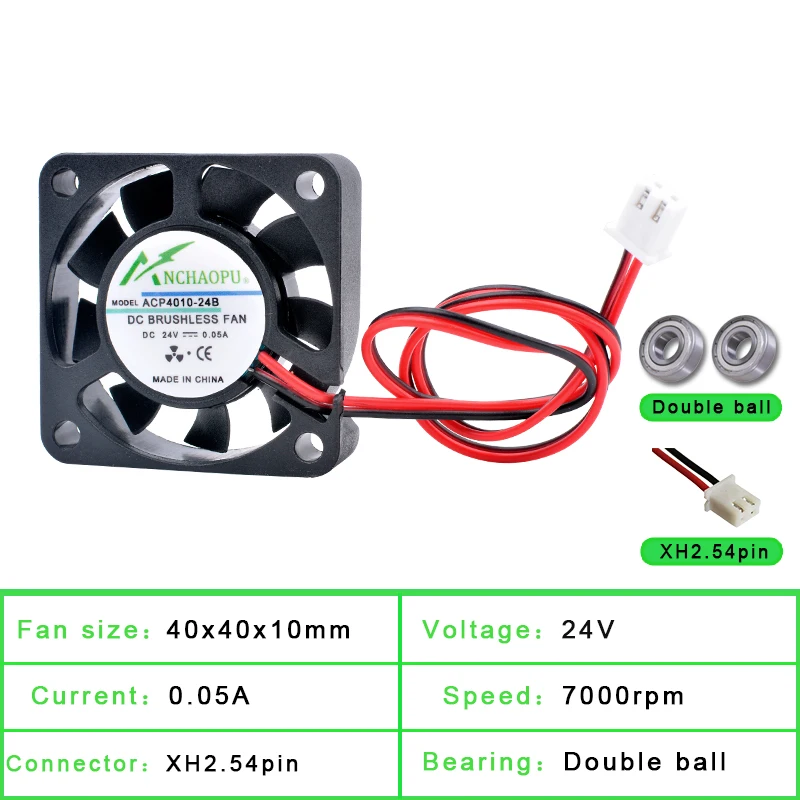 ACP4010 4cm 40mm fan 40x40x10mm DC5V 12V 24V Small cooling fan for 3D ...