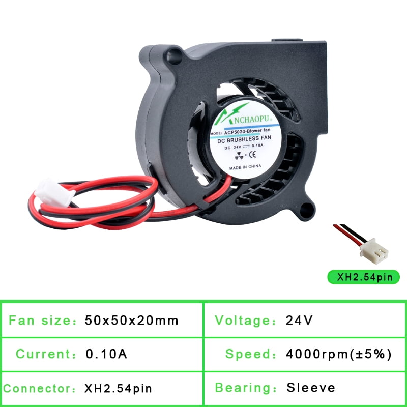 ACP5020-Blower fan 5cm 50mm fan 50x50x20mm DC5V 12V 24V cooling fan ...