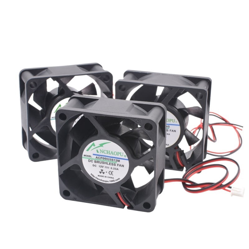 ACP6025S 6cm 60mm fan 60x60x25mm DC5V 12V 24V 2 wires for cooling fan ...