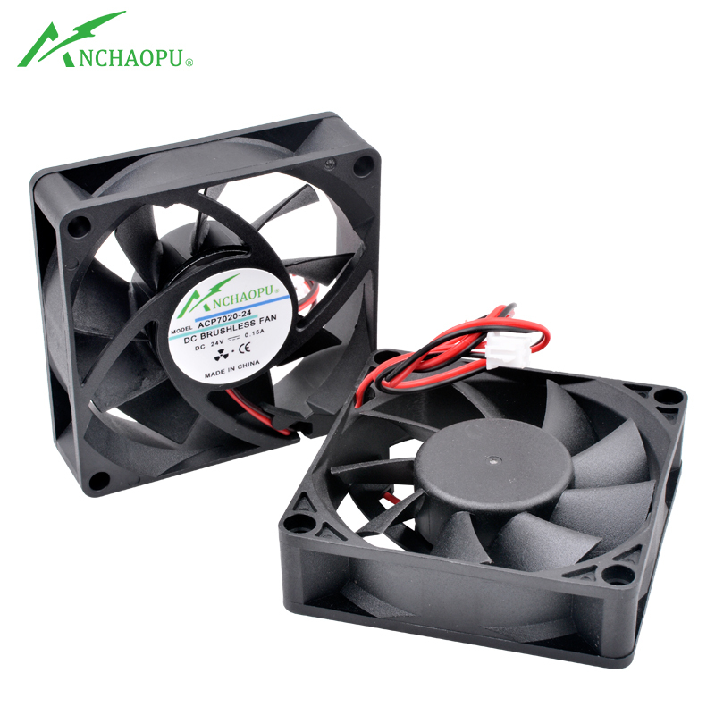 ACP7020 7cm 70mm fan 70x70x20mm DC12V 24V 2pin Cooling fan for chassis ...