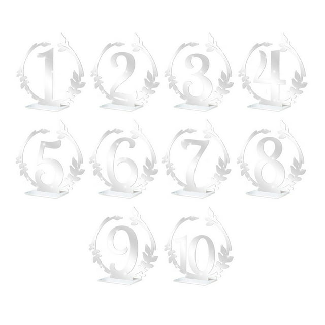 Acrylic Table Numbers 1-10 Gold Wedding Table Decor Centerpiece Banquet ...