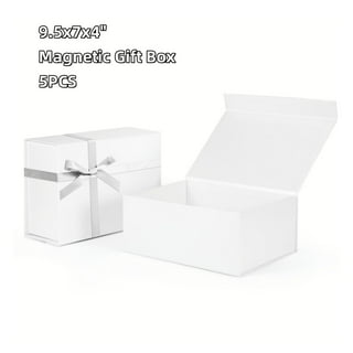 Way to Celebrate! 9.5X7.5X1.88 inch White Treat Boxes with Handle, 3 ...