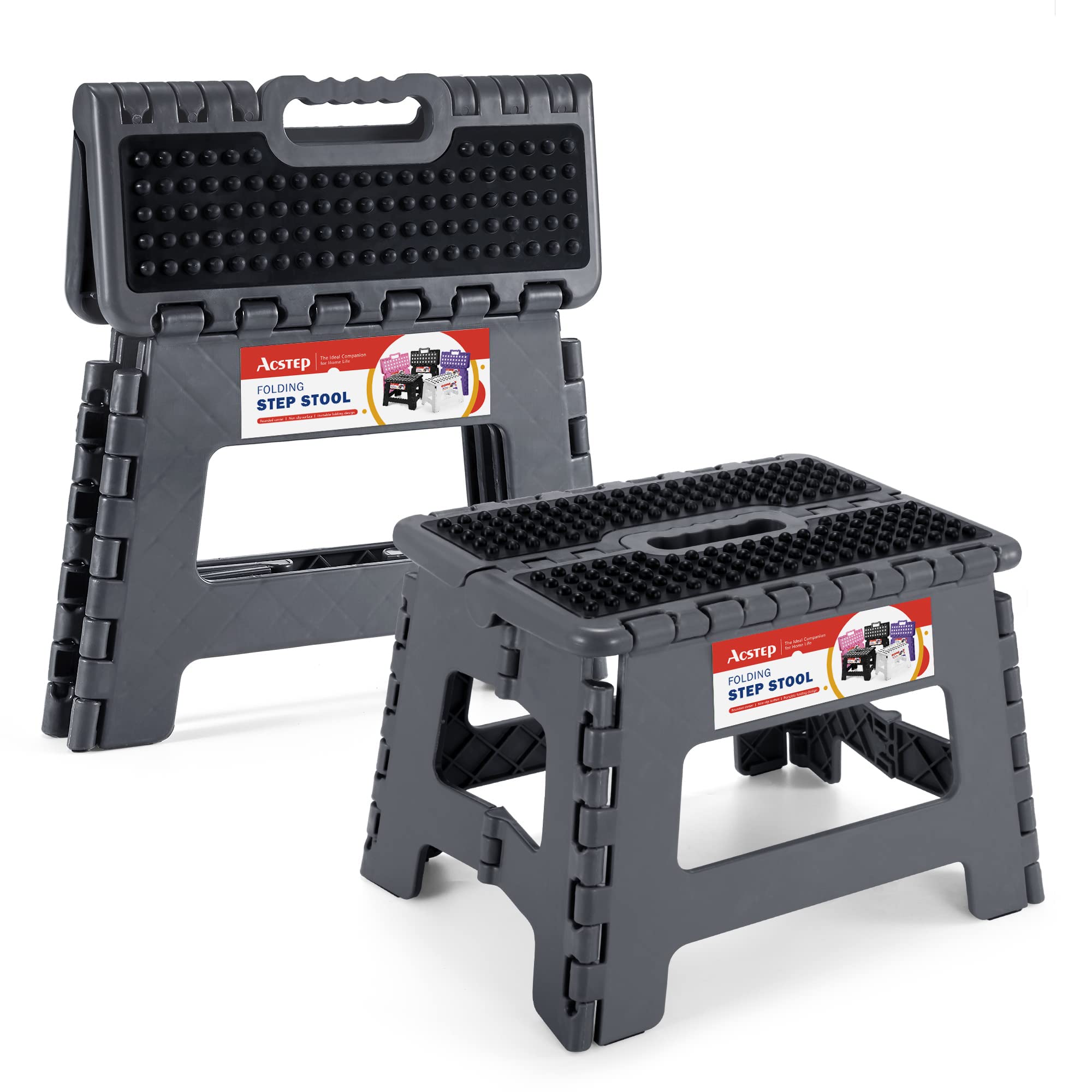 Rubbermaid Plastic Step Stool, In-Mold Tread, 1-Step, Gray - Walmart.com