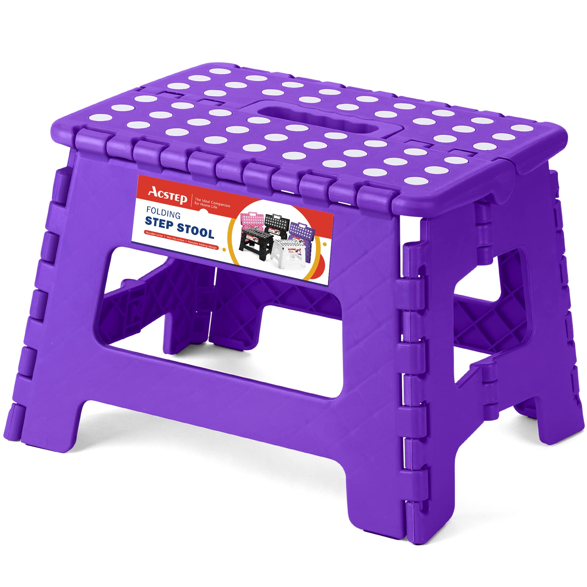 Yaoyar Folding Step Stool Capacity Plastic Foldable Step Stools for ...
