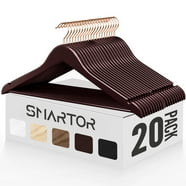 HOUSE DAY Durable & Strong Wood Hangers with Swivel Hooks, Premium Coat ...