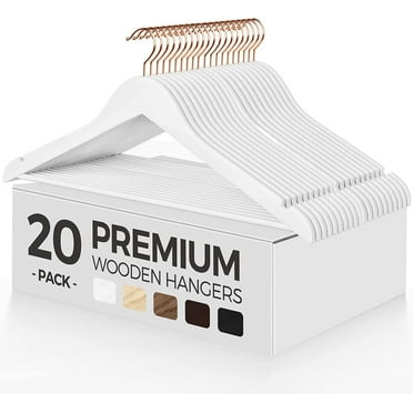 International Hanger Wooden Bottom Hanger w/Clips, Walnut Finish with ...