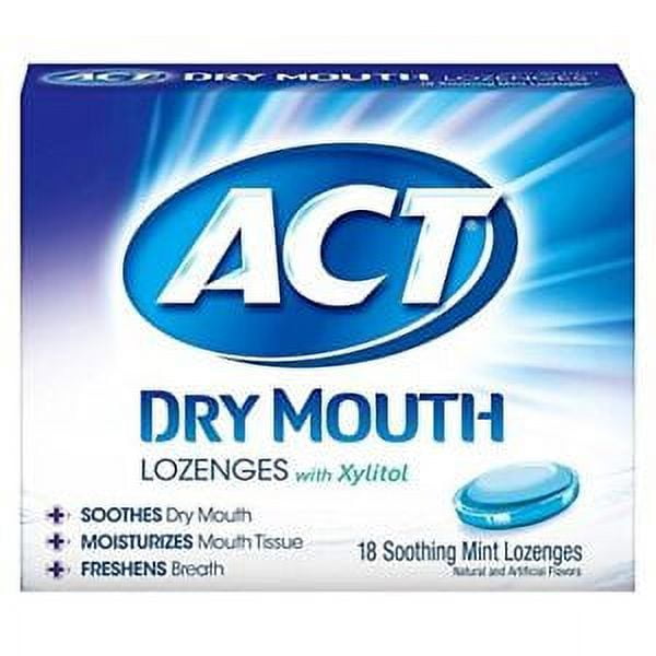 ACT Dry Mouth Lozenges Soothing Mint, 18 Ct (2 Pack) - Walmart.com