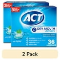 (2 pack) ACT Dry Mouth Moisturizing Lozenges, Soothing Mint, 36 ct ... (2 pack) ACT Dry Mouth Moisturizing Lozenges, Soothing Mint, 36 ct ...