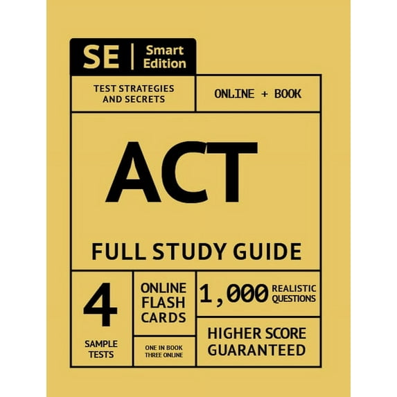 ACT Prep Premium Guide: Test Prep Study Manual, Online Video Lessons, 4 ...