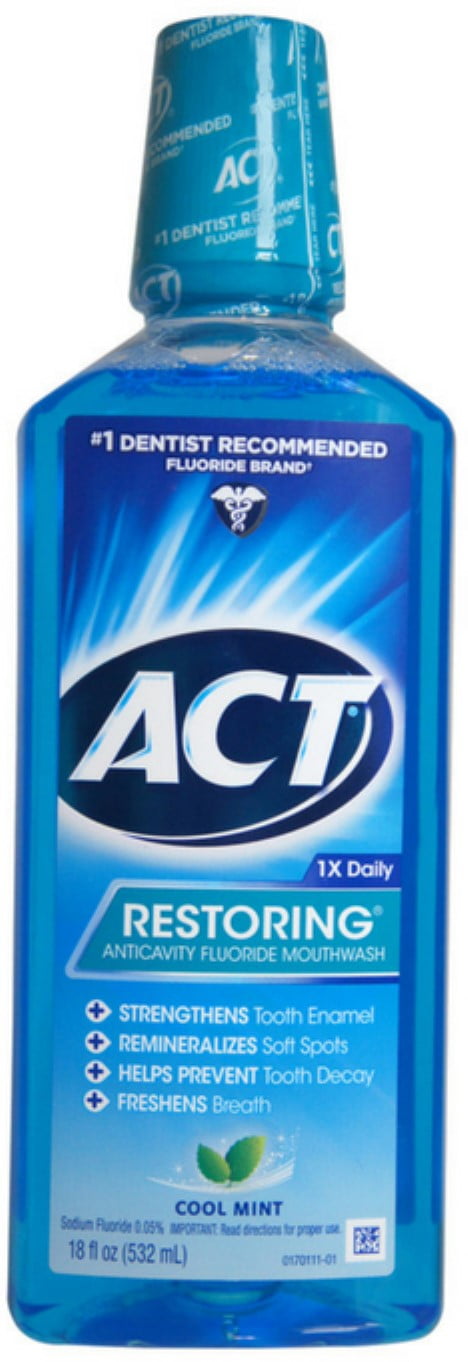 ACT Restoring 4 Pack - Enamel Cavity Protection Anticavity Fluoride ...