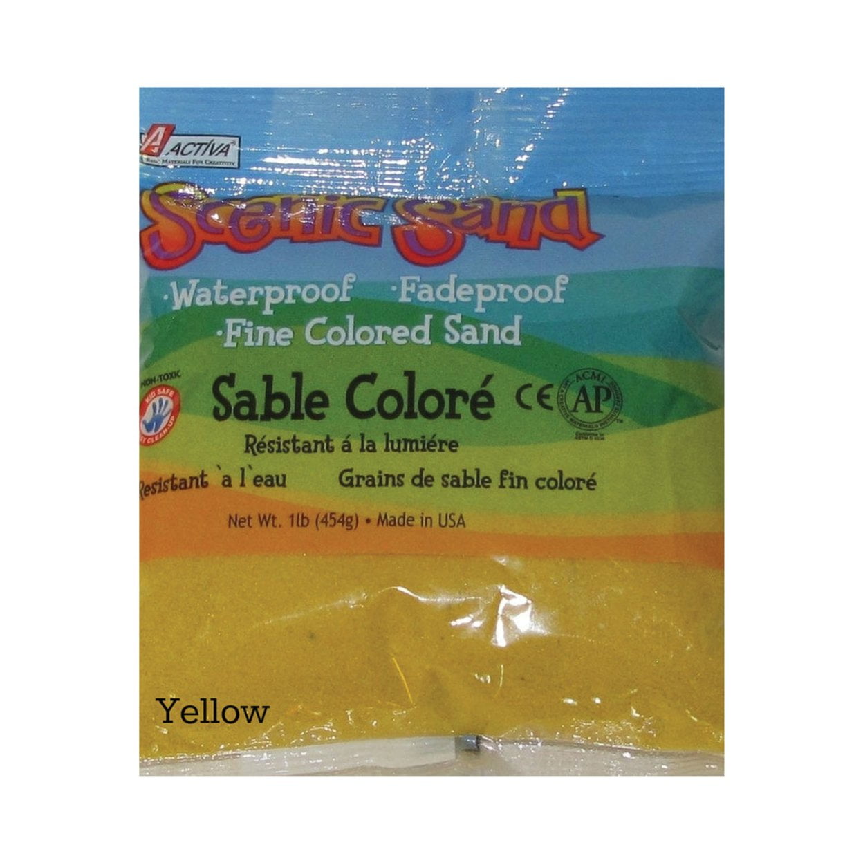 ACTÍVA 1 lb. Bag of Bright Yellow Colored Sand - Scenic Sand - Walmart.com