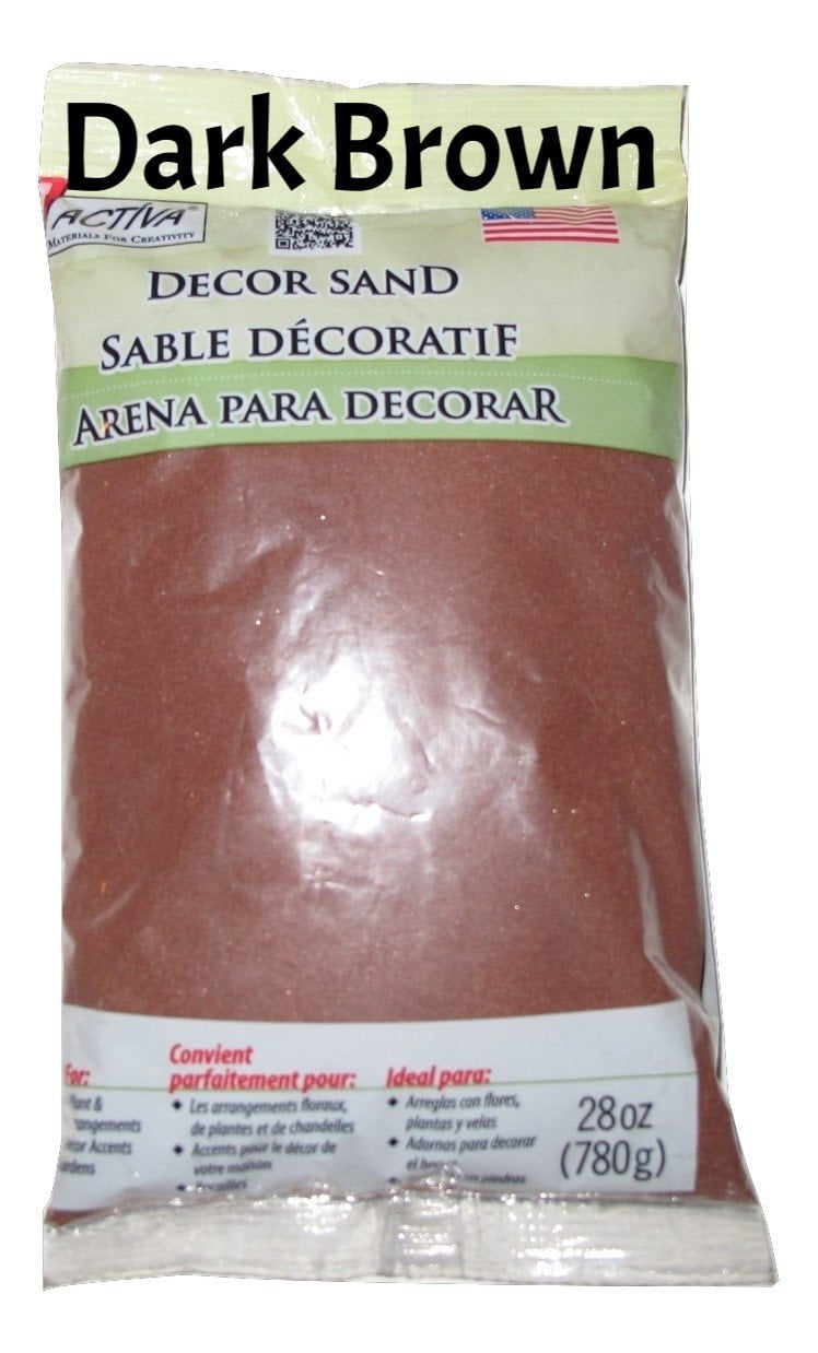 ACTÍVA 28 oz. Bag of Dark Brown Decor Sand - Decorative Colored Sand ...