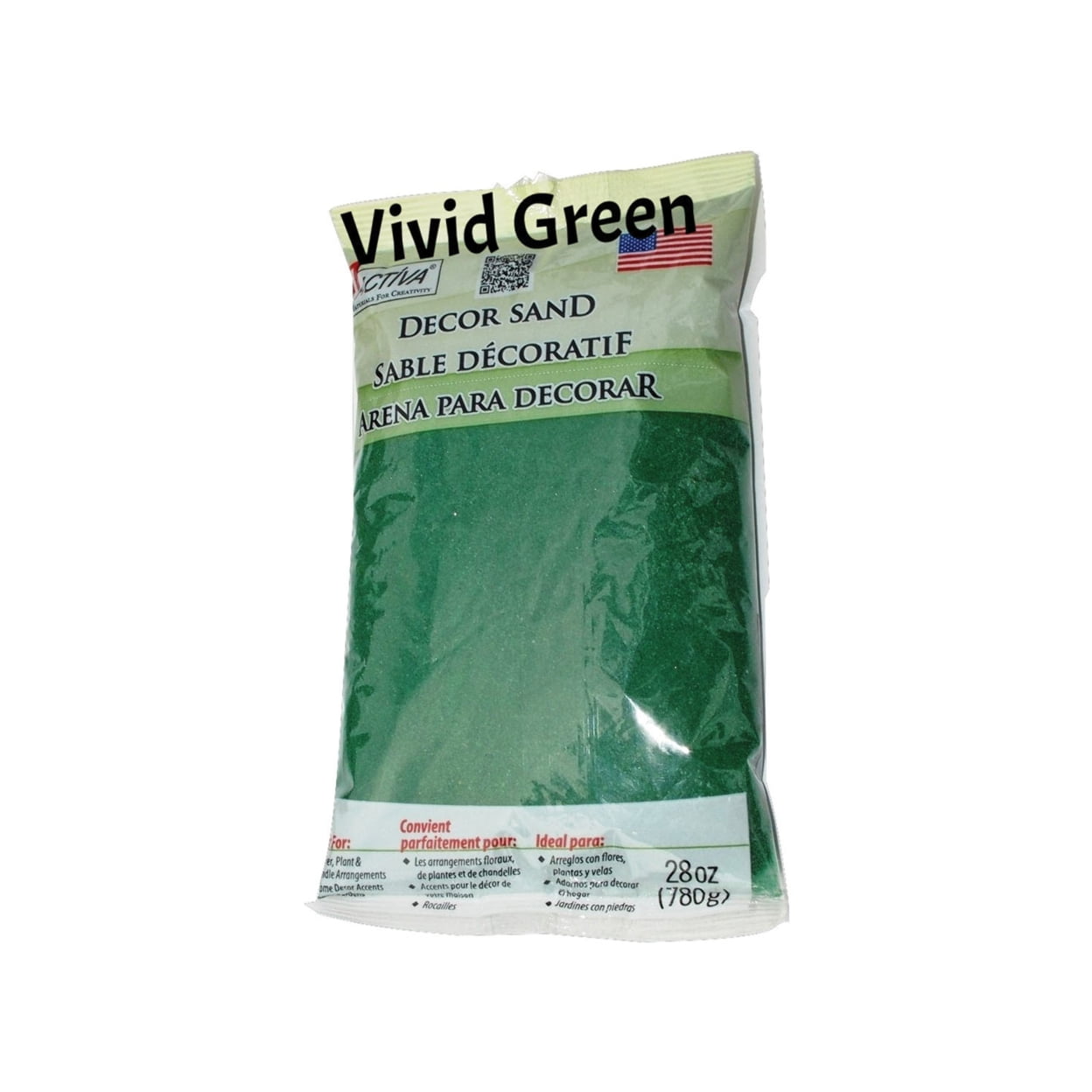 ACTÍVA 28 oz. Bag of Vivid Green Decor Sand - Decorative Colored Sand ...