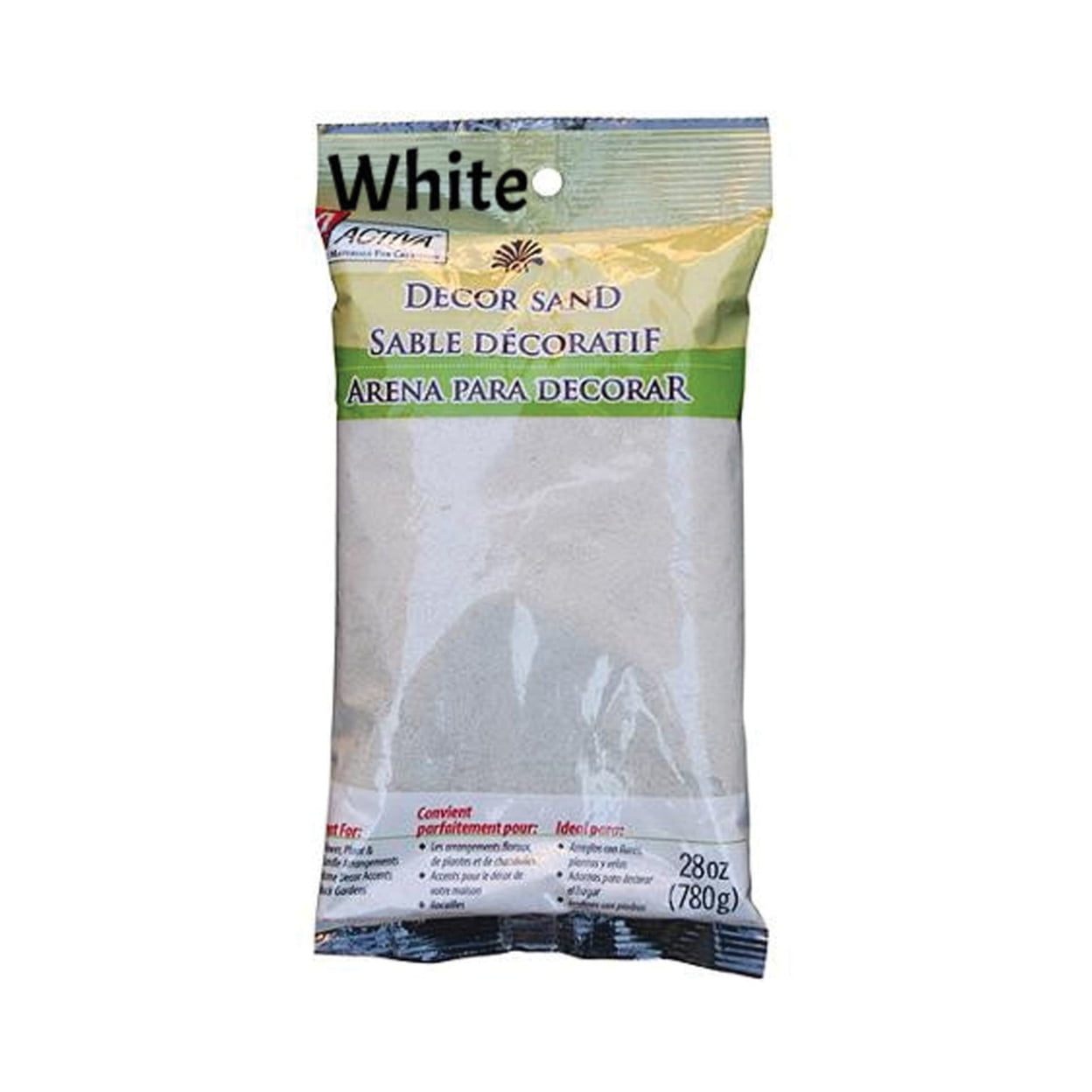 ACTÍVA 28 oz. Bag of White Decor Sand - Decorative Colored Sand ...
