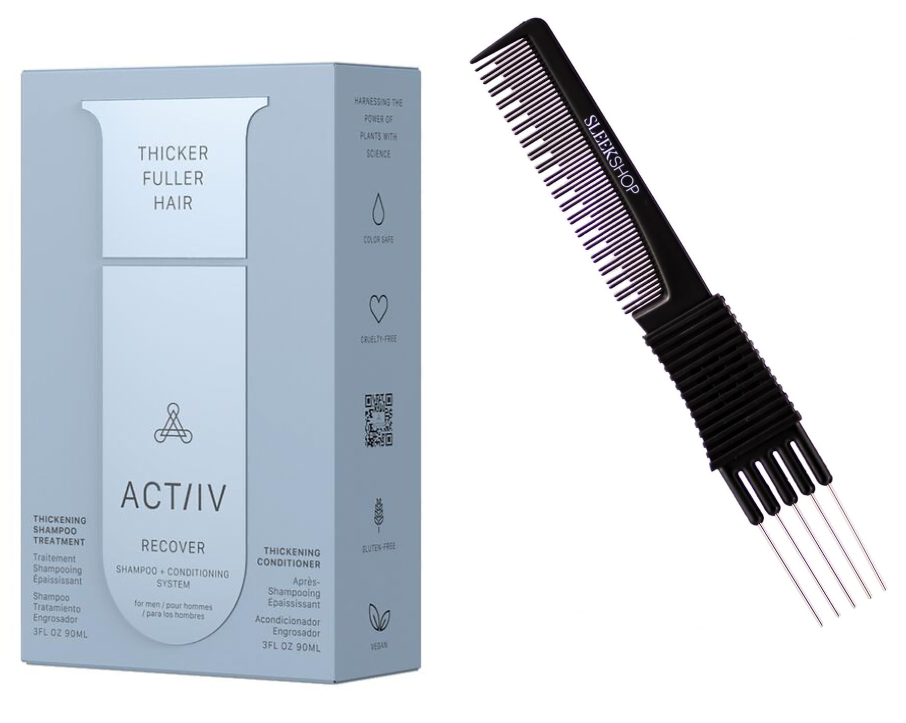 ACTIIV HAIR SCIENCE Recover SHAMPOO + Conditioning System for MEN KIT ...