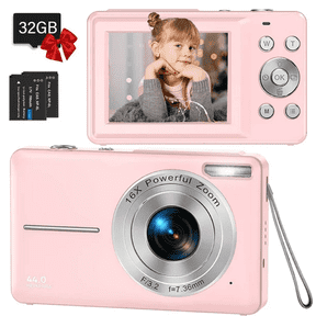 ACTITOP Digital Kids Vlogging Camera 1080P 44MP Compact Video Camera ...