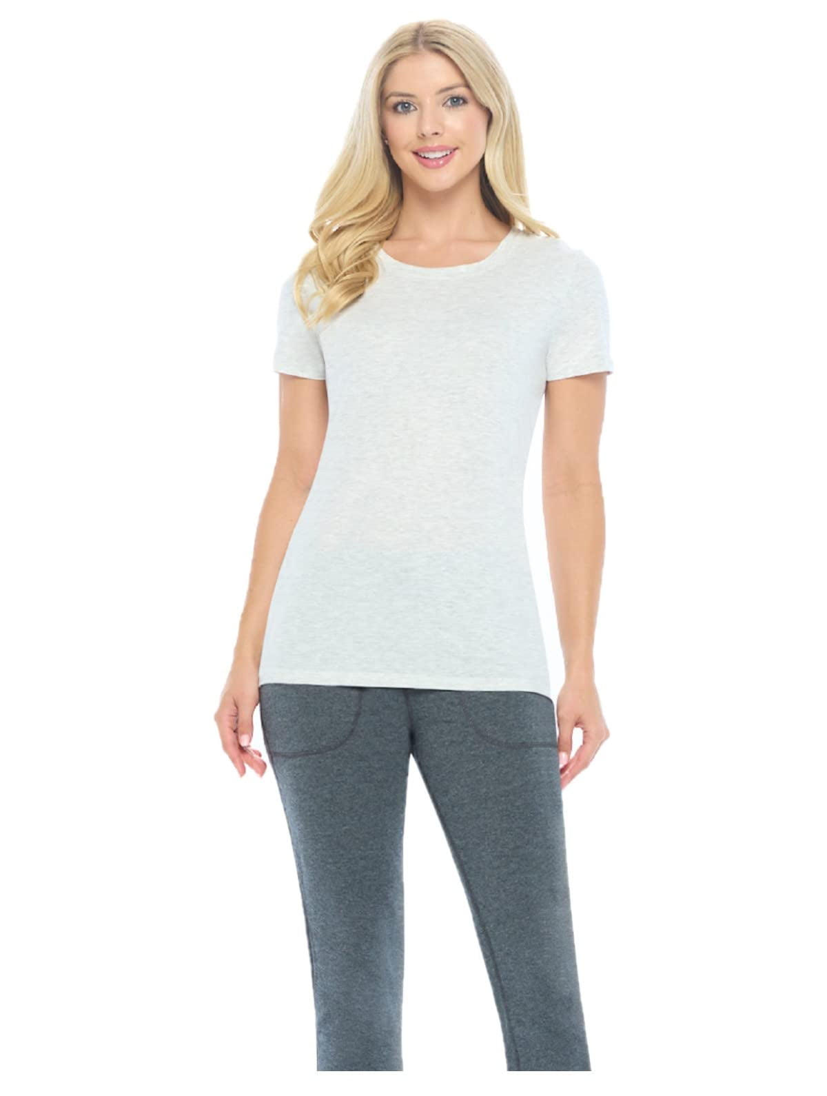 ACTIVE UNIFORMS SCRUBS Women's Short Sleeve Round-Neck T-Shirt Under ...