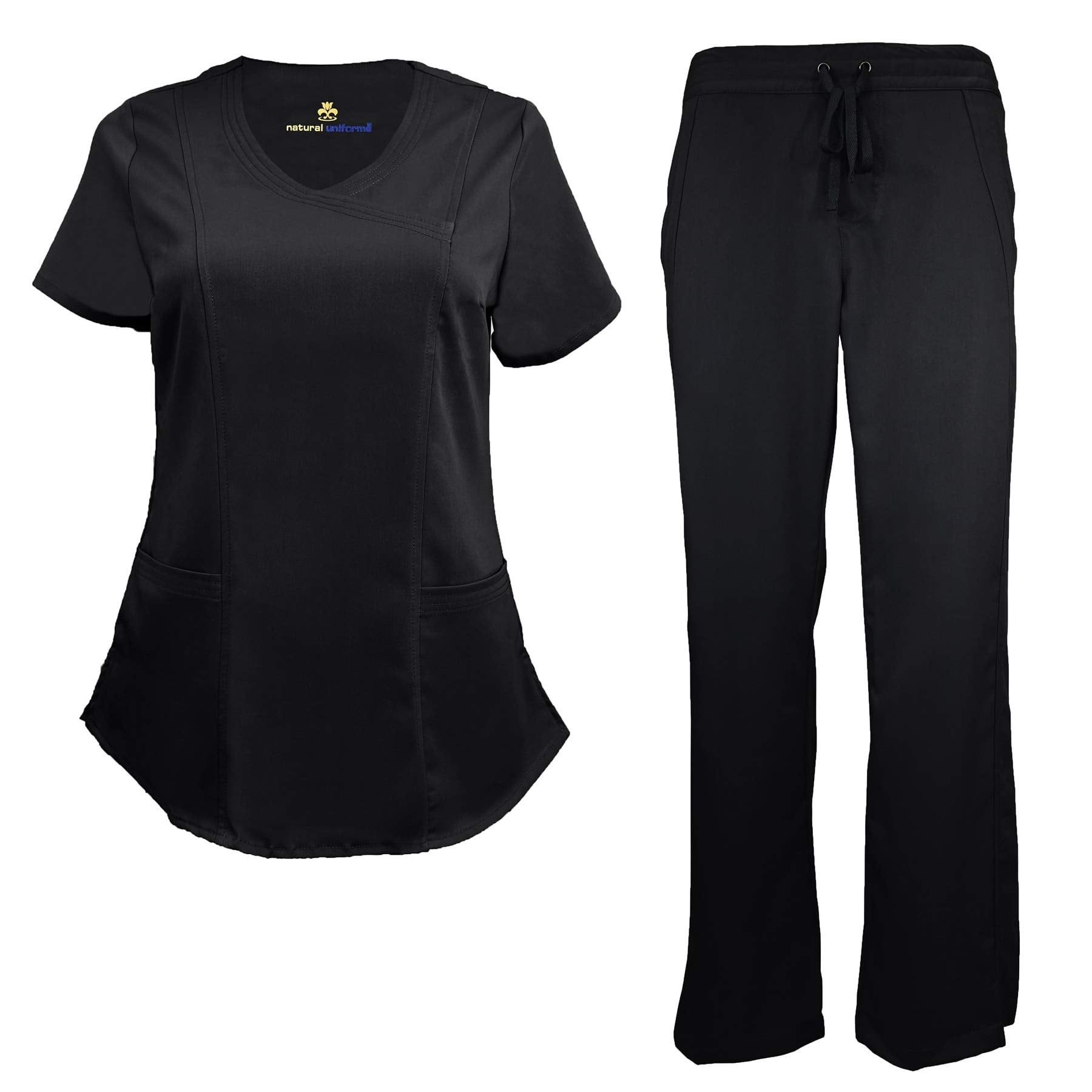 ACTIVE UNIFORMS Stretch Women's Ultra Soft Modern Fit Mock Wrap Scrub ...