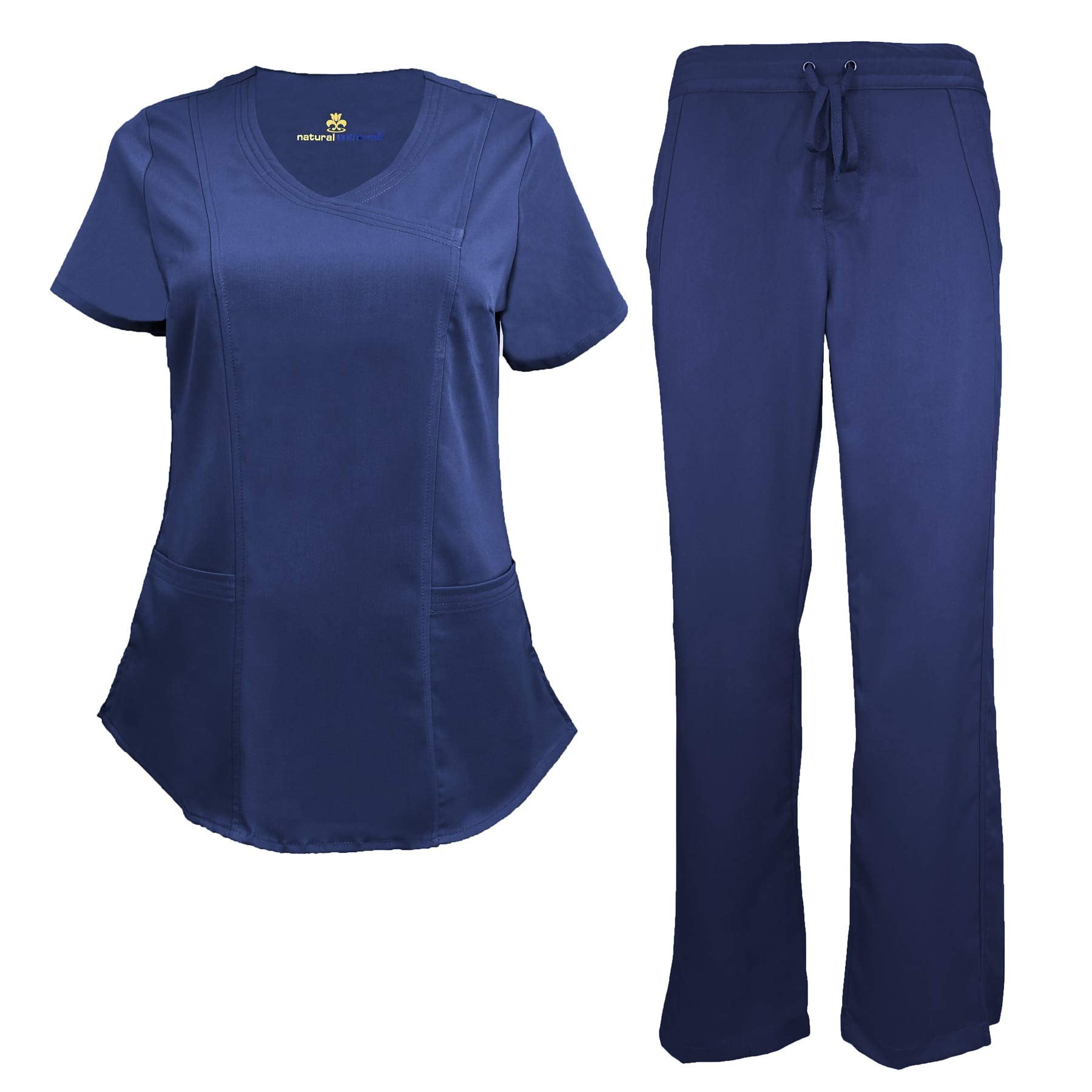 ACTIVE UNIFORMS Stretch Women's Ultra Soft Modern Fit Mock Wrap Scrub ...