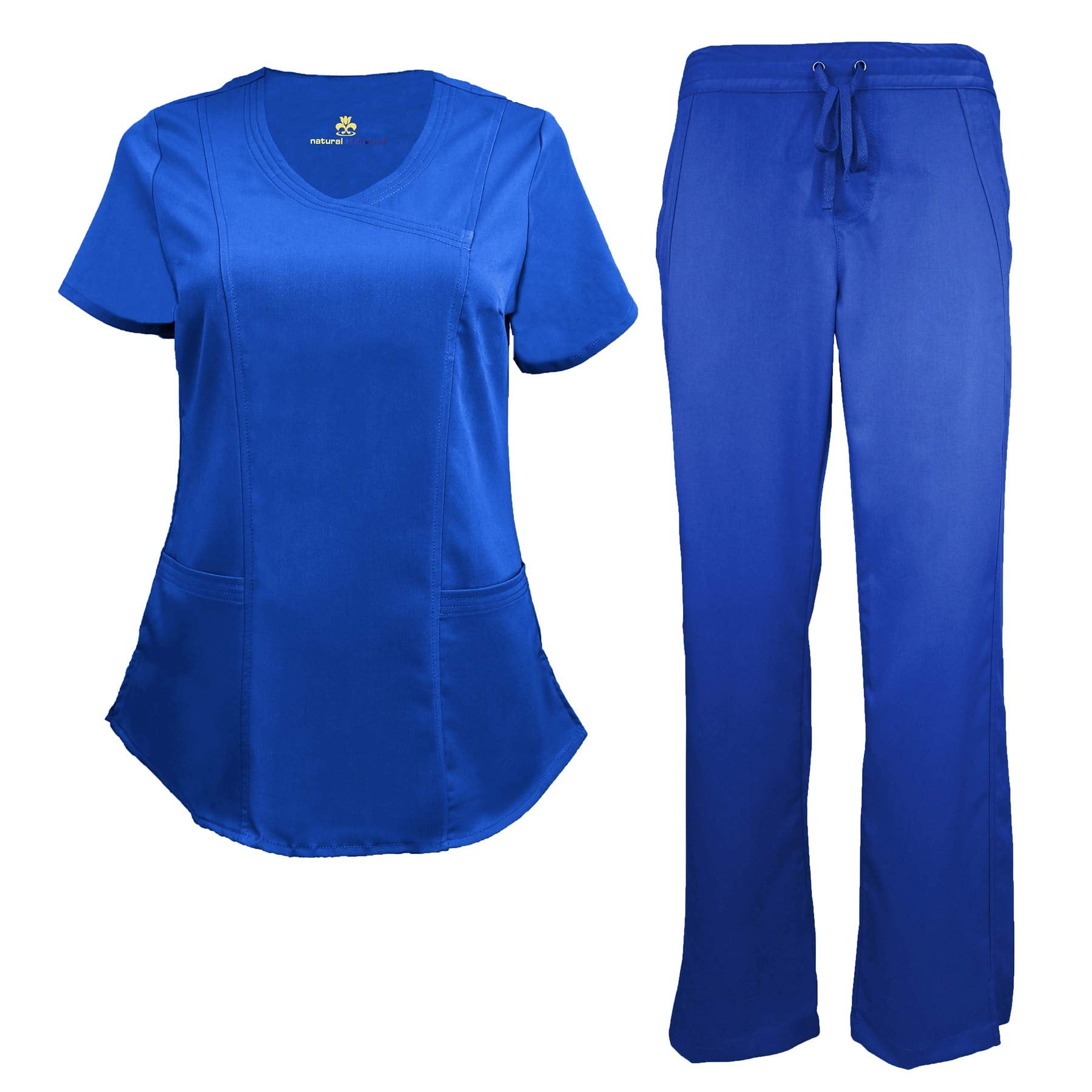 ACTIVE UNIFORMS Stretch Women's Ultra Soft Modern Fit Mock Wrap Scrub ...