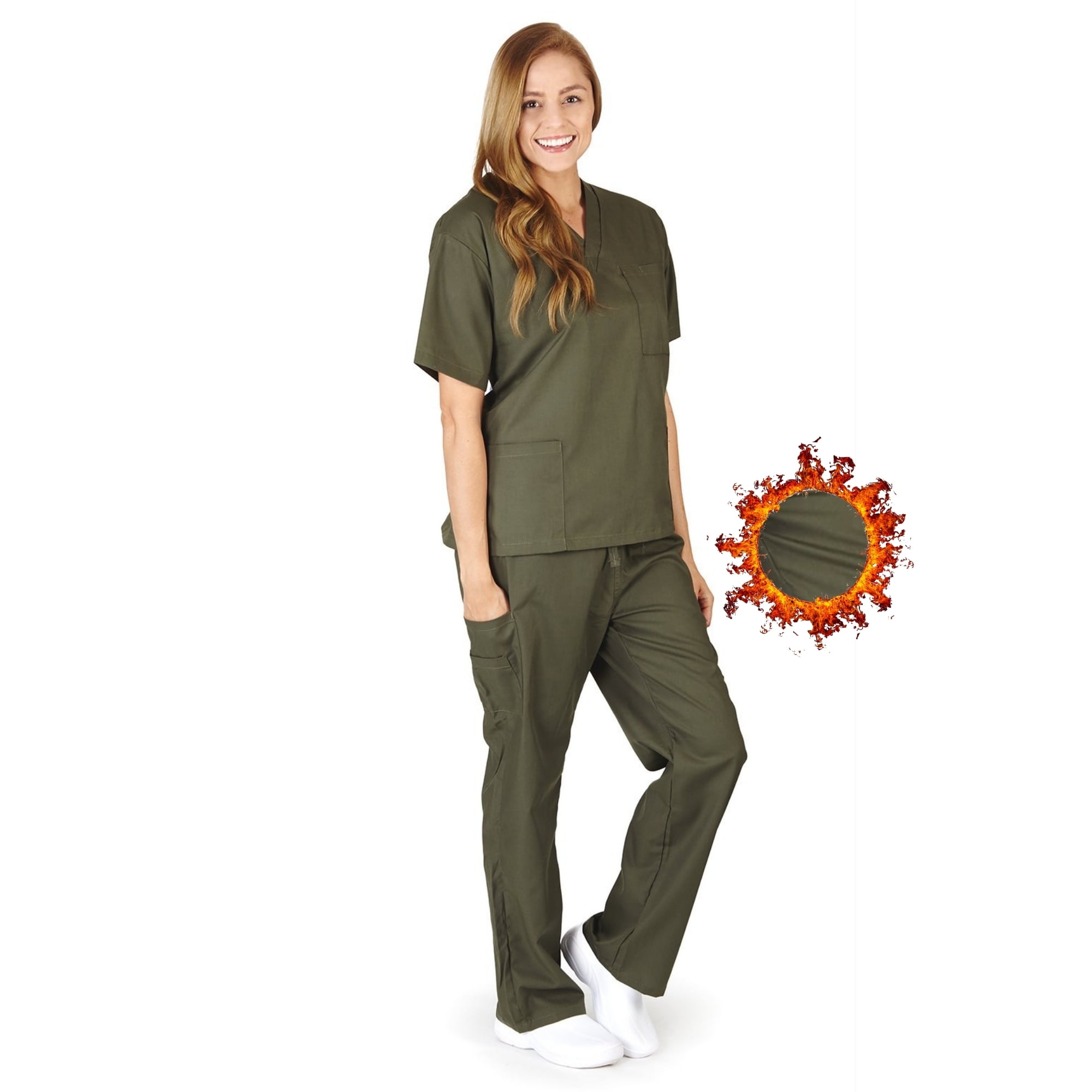ACTIVE UNIFORMS Unisex Scrub Sets, Scrub Top and Pants. Run Large ...