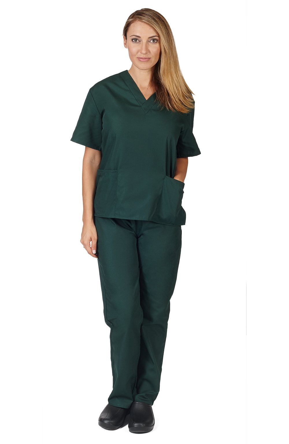 ACTIVE UNIFORMS Women Scrub Set Medical Scrub Top and Pants (Dark ...