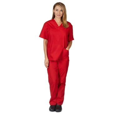ACTIVE UNIFORMS Women's Stretch Scrub Set 11 Pocket Cargo Medical Scrub ...