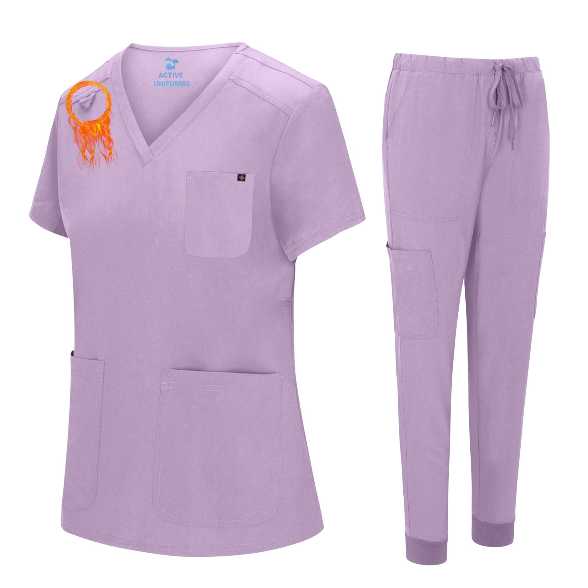 ACTIVE UNIFORMS Women's Essential Jogger Scrub Set Nursing Uniform 10 ...
