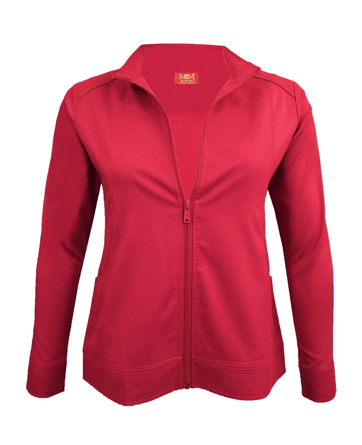 ACTIVE UNIFORMS Women's Ultra Soft Stretch Zip Up Scrub Jacket (Red, X ...
