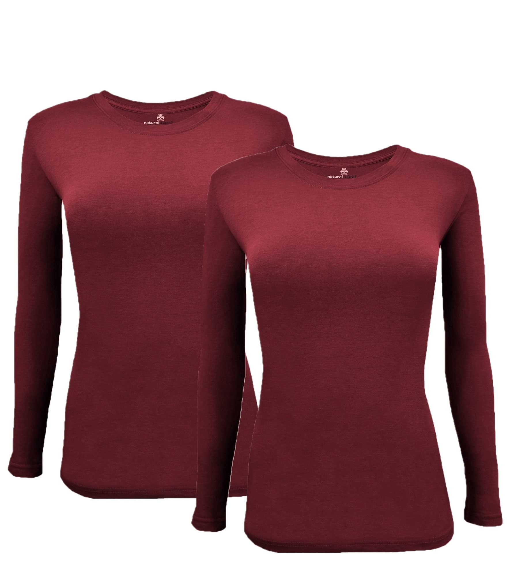ACTIVE UNIFORMS Women's Under Scrub Tee Crew Neck Long Sleeve T-Shirt 2 ...