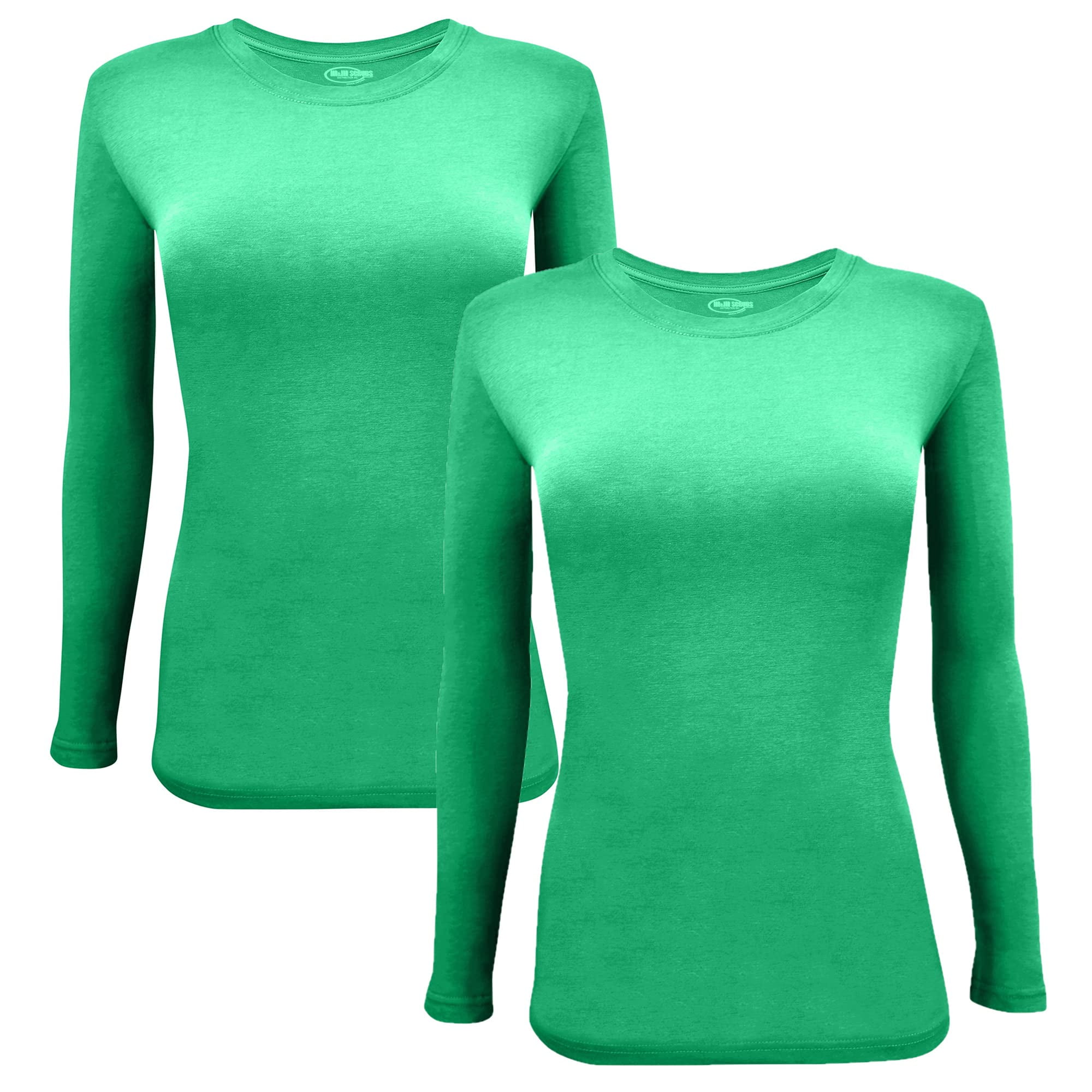 ACTIVE UNIFORMS Women's Under Scrub Tee Crew Neck Long Sleeve T-Shirt 2 ...