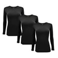 ACTIVE UNIFORMS Women's Under Scrub Tee Crew Neck Long Sleeve T-Shirt 3 ...