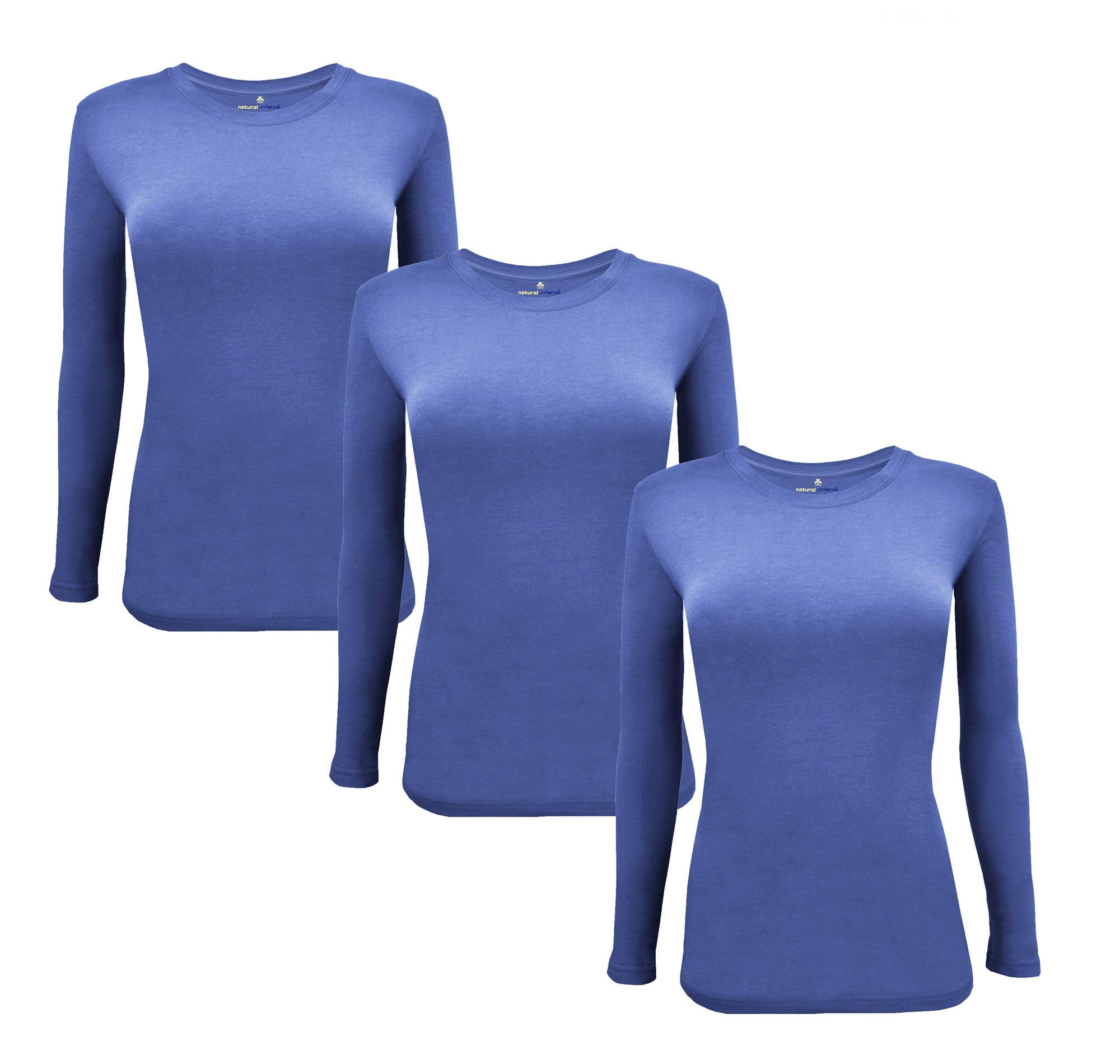 ACTIVE UNIFORMS Women's Under Scrub Tee Crew Neck Long Sleeve T-Shirt 3 ...
