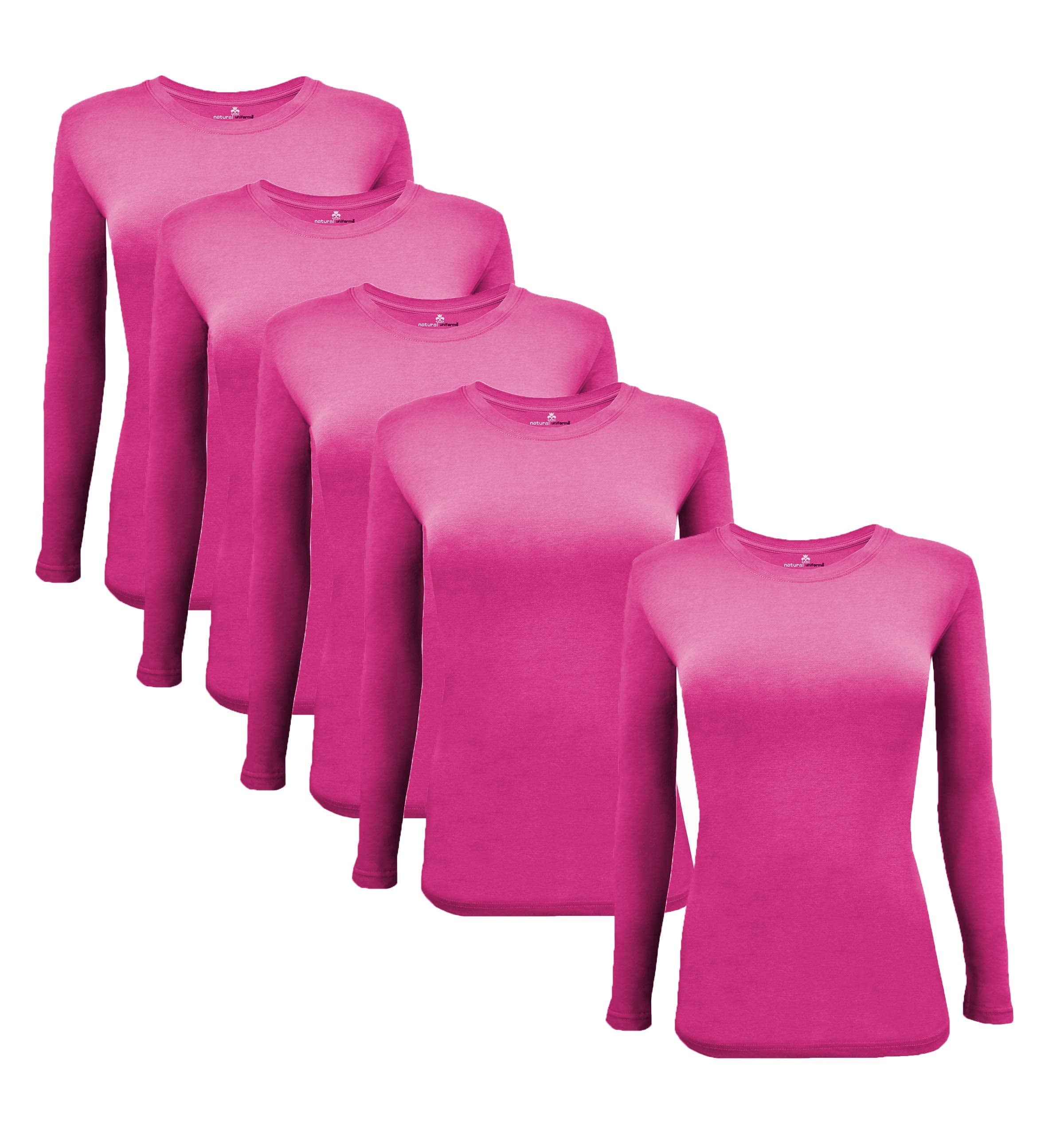 ACTIVE UNIFORMS Women's Under Scrub Tee Crew Neck Long Sleeve T-Shirt 5 ...