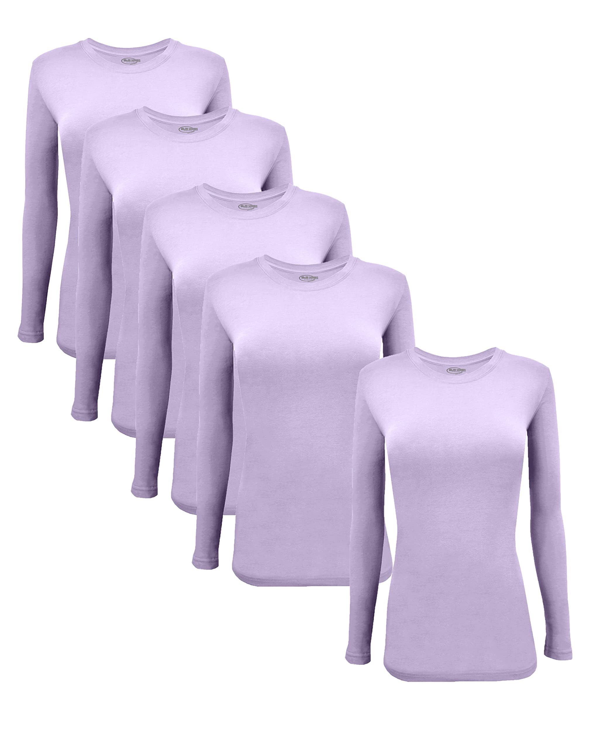 ACTIVE UNIFORMS Women's Under Scrub Tee Crew Neck Long Sleeve T-Shirt 5 ...