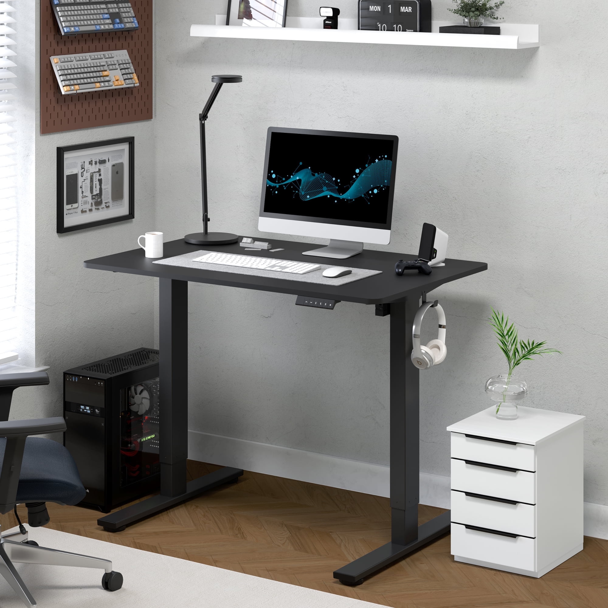 "ACTIVESIT Electric Raising Home Office Desk, 40""X24"" Adjustable ...