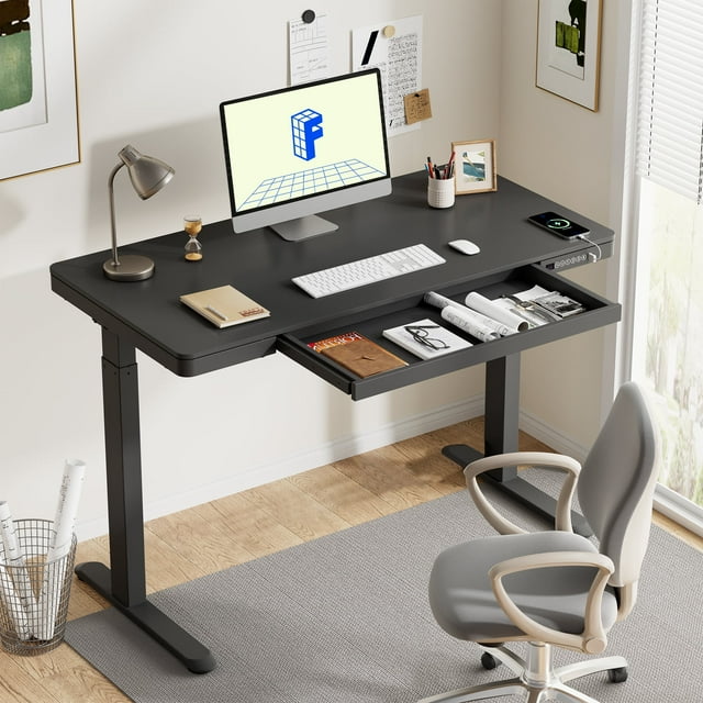 "ACTIVESIT Electric 48"" W Home Office Adjustable Standing Desk with ...