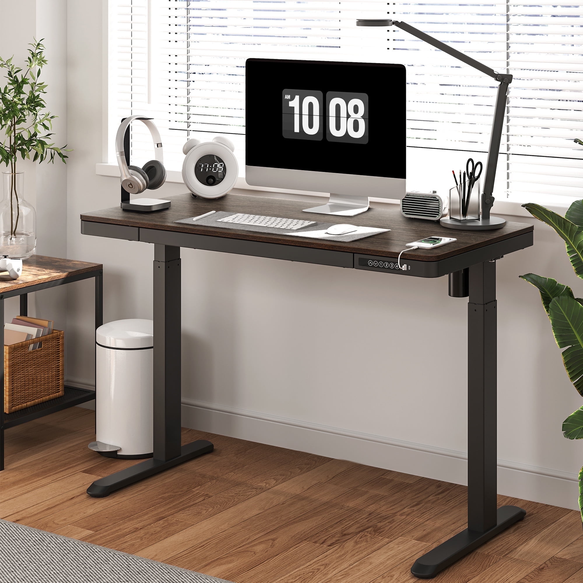 "ACTIVESIT 48"" W Home Office Standing Desk, Adjustable Height, USB ...