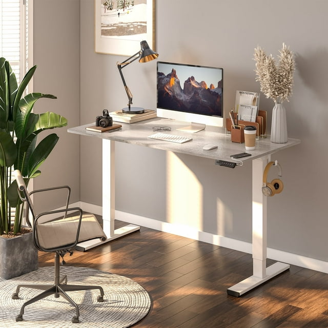 ACTIVESIT Electric Adjustable Standing Desk, 48"X24", Storage, Raising ...